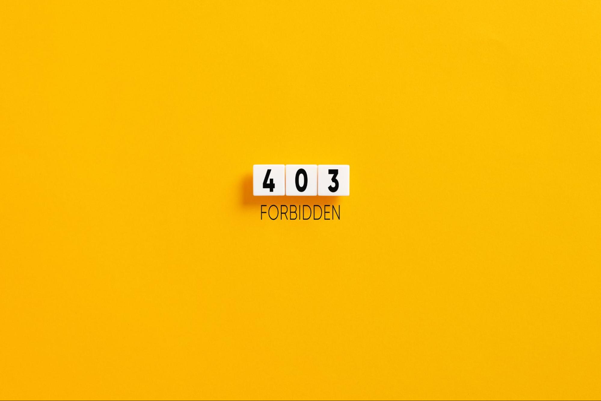 Erro 403 Forbidden: o que é e como corrigir?